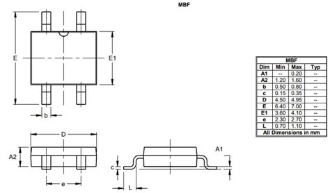 MB10F Bridge Rectifier Pinout Datasheet Equivalent Circuit And