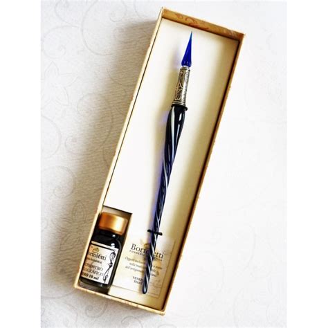 Twisted Glass Calligraphy Pen With Glass Nib