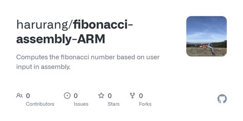 github harurang fibonacci assembly arm computes the fibonacci number based on user input in