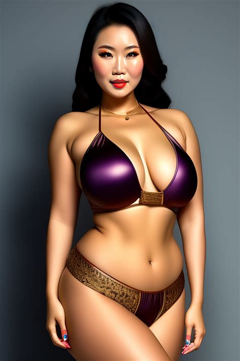 Lexica Thick Beautiful Asian Woman Wearing Slingshot Bikini Wide