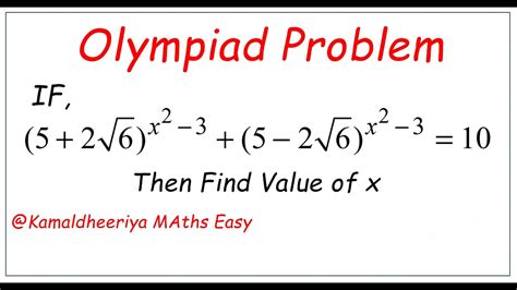 most difficult olympiad problem of quadratic equation kamaldheeriya youtube