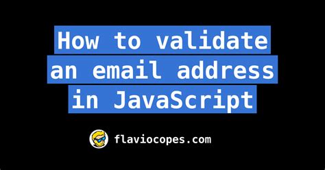how to validate an email address in javascript