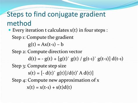 ppt conjugate gradient method powerpoint presentation free download id 2786315