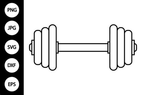 Outline Dumbbell SVG Graphic By MYDIGITALART13 Creative Fabrica