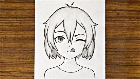 Easy Anime Drawing How To Draw Anime Girl Easy Step By Step