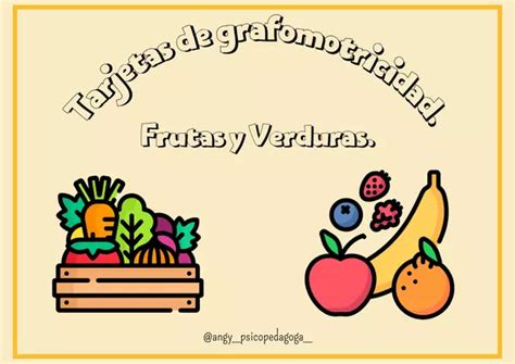 Tarjetas De Grafomotricidad Edici N Frutas Y Verduras Profe Social