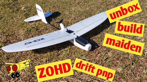 ZOHD Drift 877mm Unbox Build Maiden Flight Glider RC Airplane KIT PNP