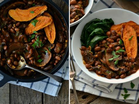 Feijoada de Feijão Manteiga e Cogumelos Batata Doce