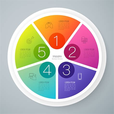 Premium Vector Colourful Business Infographic Elements For The
