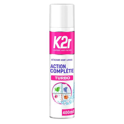 Détachant Avant Lavage Action Complète K2R la bombe de 400mL à Prix