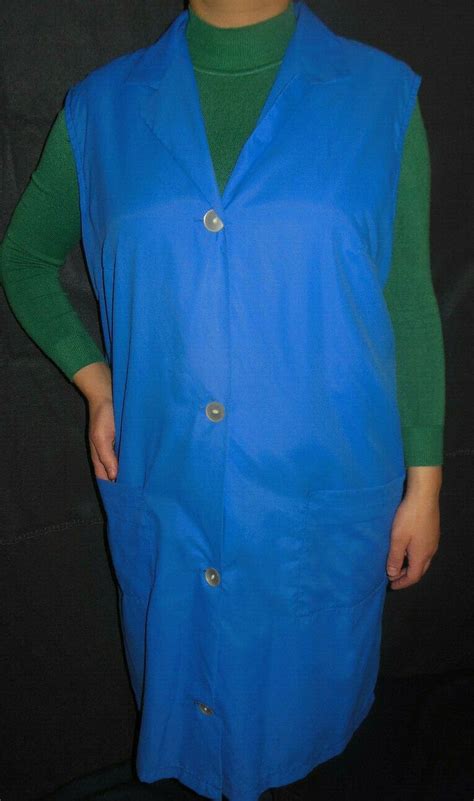 Ddr Dederon Nylon Kittel Sch Rze Smock Apron Tablier Shirt