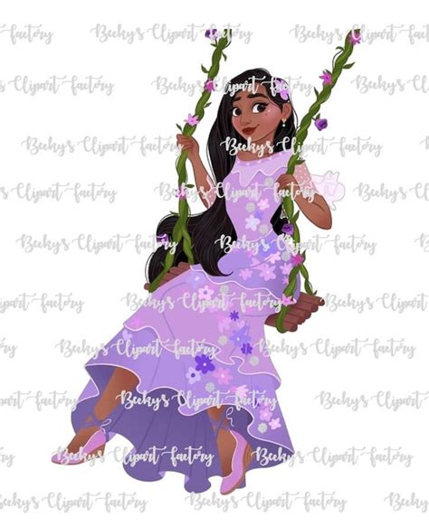 Isabella On A Swing Encanto Clipart Png Image Etsy UK