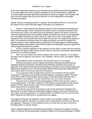 Fillable Online Dscc Appeal Guidelines With SAP Appeal Form Doc Dscc