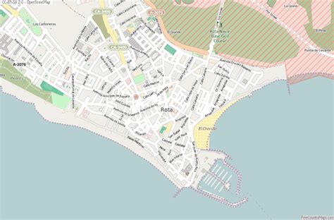 Rota Map Spain Latitude Longitude Free Maps