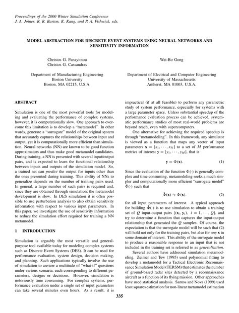 pdf model abstraction for discrete event systems using neural networks and sensitivity information