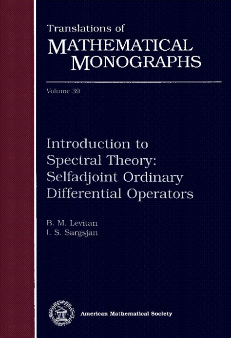 introduction to spectral theory selfadjoint ordinary differential operators