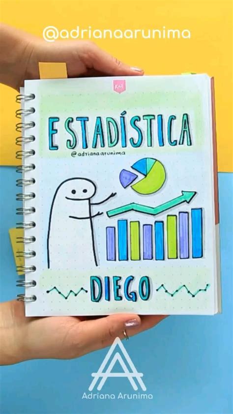 Portada de estadística Cuadernos creativos Marcas de cuadernos