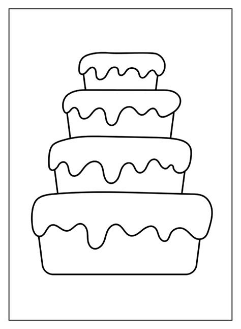 Bolo Desenho Para Colorir