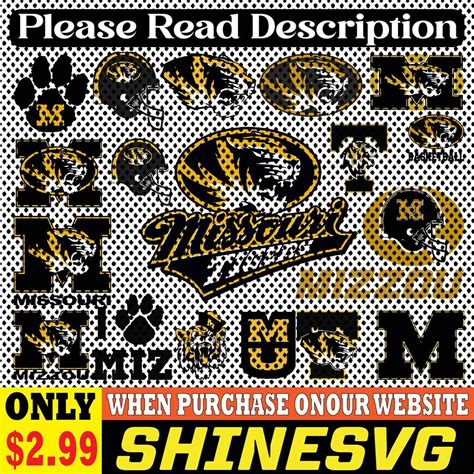 Mizzou Tigers Svg Mizzou Tigers Football Team Svg Bundle Etsy
