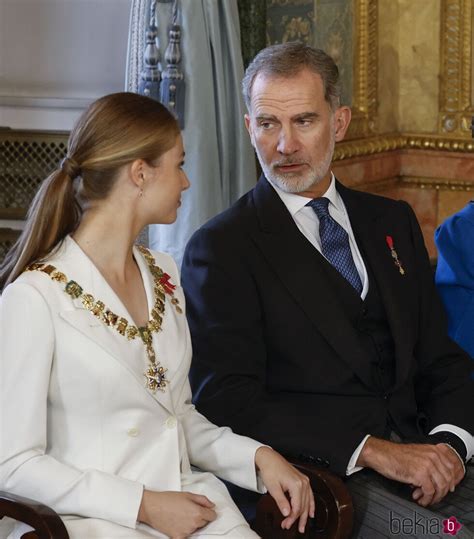 El Rey Felipe Y La Princesa Leonor En La Entrega Del Collar De La Orden