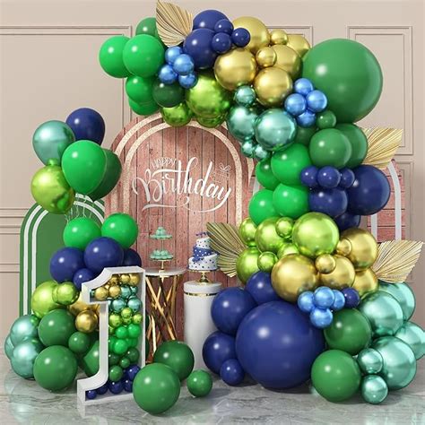 Amazon 134Pcs Blue And Green Balloon Garland Kit Navy Blue Dark