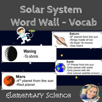 The Solar System Vocabulary By Teaching Mini People Tpt