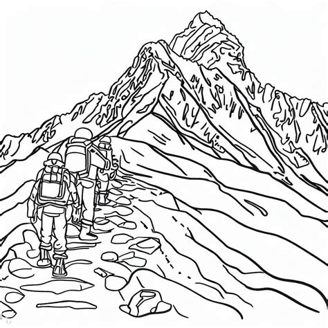 Desenhos De Jornada Rumo Ao Monte Everest Para Colorir E Imprimir