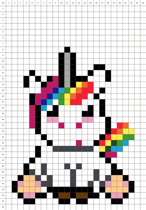Licorne Arc En Ciel Pixel Art La Manufacture Du Pixel
