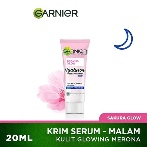GARNIER Sakura Glow Hyaluron Serum Cream SPF30 UV Sleeping Mask