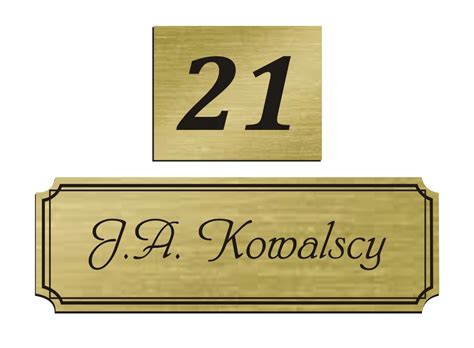 TABLICZKA NA DRZWI Z Nazwiskiem Napisem NUMER PPHU NAJBAR TABLICA