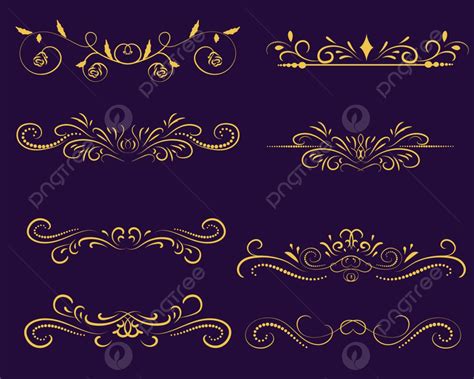 Dividers Set Vector Hd Images Set Of Decorative Florish Dividers