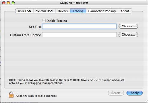 mysql mysql connector odbc developer guide 5 10 2 enabling odbc tracing on macos