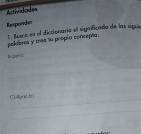Busca En El Diccionario El Significado De Las Siguientes Palabras Y