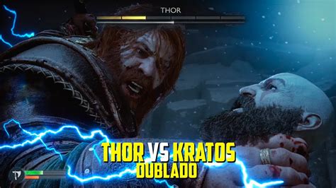 Kratos Vs Thor Dublado PT BR PS5 Full HD God Of War Ragnarok YouTube