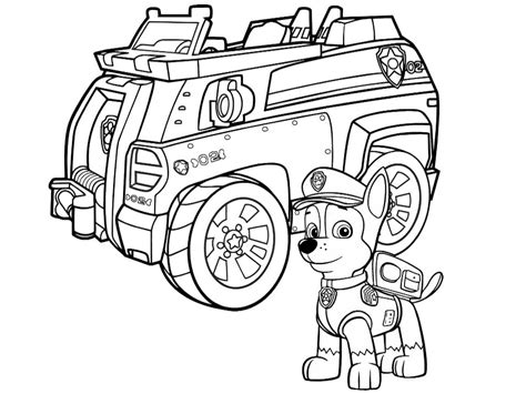 Desenhos De Chase De Patrulha Canina Para Colorir E Imprimir