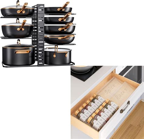 Amazon Mudeela Pots And Pans Organizer Rack Under Cabinet And