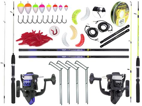 Kit de Pesca 2 Varas Para Molinete 1 50m 2 Varas Telescópicas 4 00m