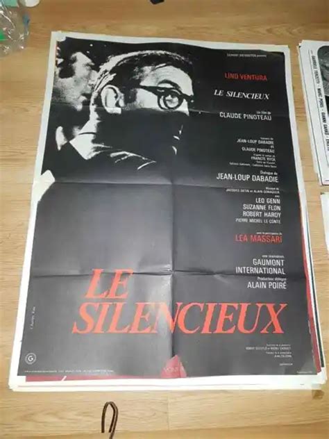 AFFICHE DE CINÉMA d époque du film LE SILENCIEUX de 1972 120x160cm