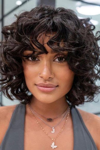 35 Low Maintenance Soft Curly Bob Haircuts Textured Curly Haircut Bangs