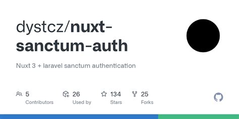 GitHub Dystcz Nuxt Sanctum Auth Nuxt 3 Laravel Sanctum Authentication