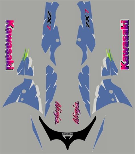 1994 Ninja ZX7 L2 Blue Green Model Full Decal Kit RDdecals