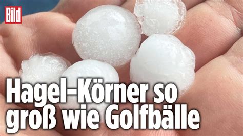 Riesige Hagel K Rner Prasseln Auf Deutschland Ein Youtube
