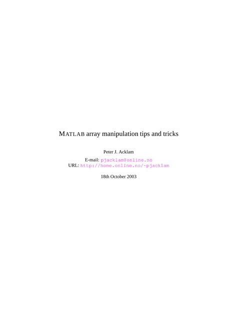 pdf matlab matrix normalization dokumen tips