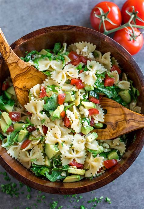 Mediterranean Pasta Salad With Arugula And Feta Peas And Crayons