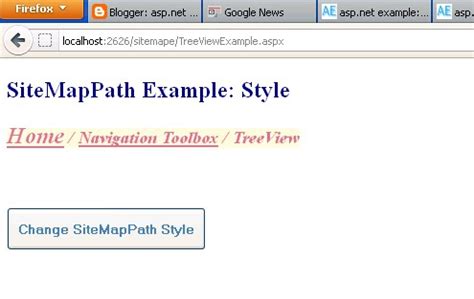 Asp Net Basic SiteMapPath Using Asp Net Example Of SiteMapPath With