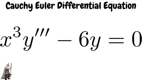 third order cauchy euler de x 3y 6y 0 youtube