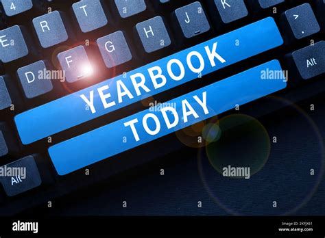 Writing Displaying Text Yearbook Internet Concept Publication Compiled