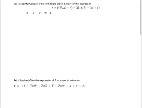 solved exercise 1 [20 pts] logic diagrams and expressions