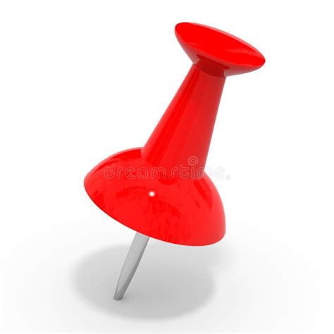 Realistic Red Paperclip Red Push Pin Needle For Fixation Memo On