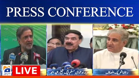 LIVE PTI Leaders Fawad Chaudhry Asad Umar And Shah Mahmood Qureshi S